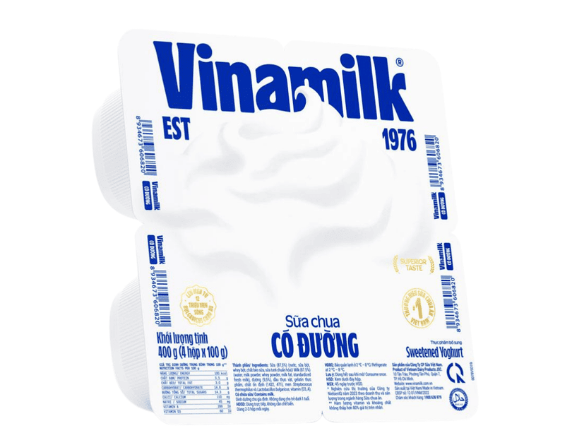Sữa chua vinamilk có đường